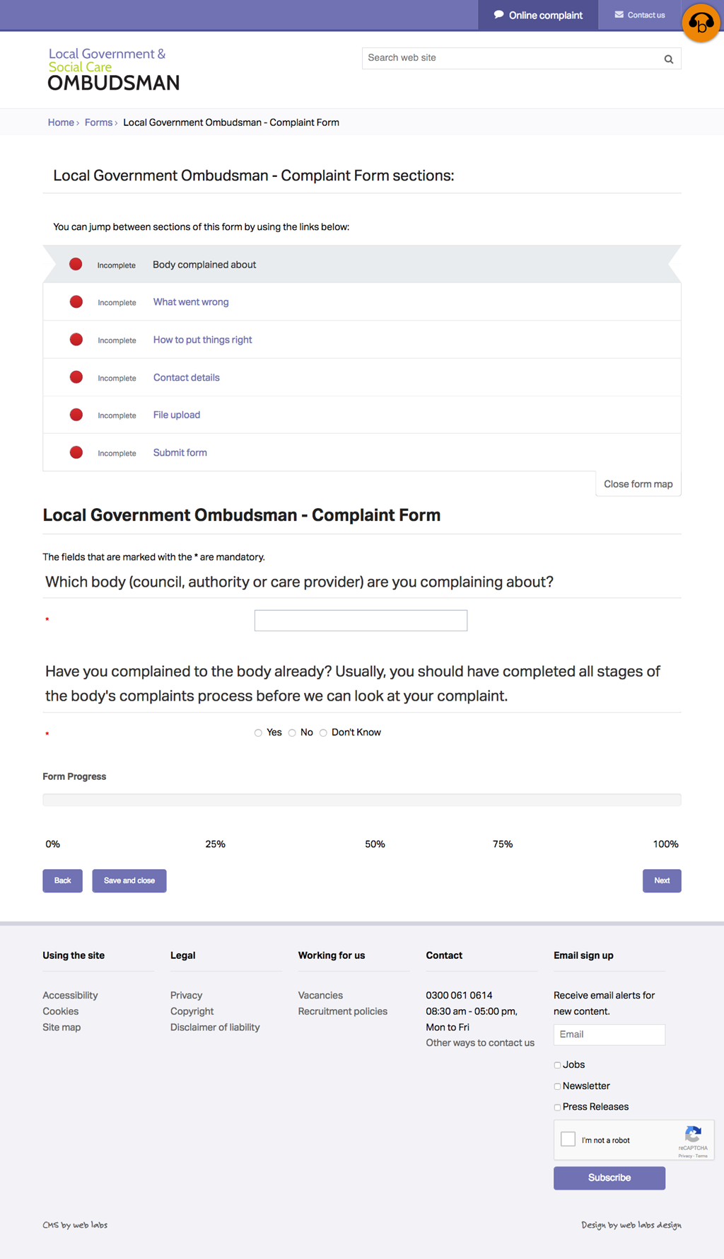 The Local Government Ombudsmen - Web-Labs